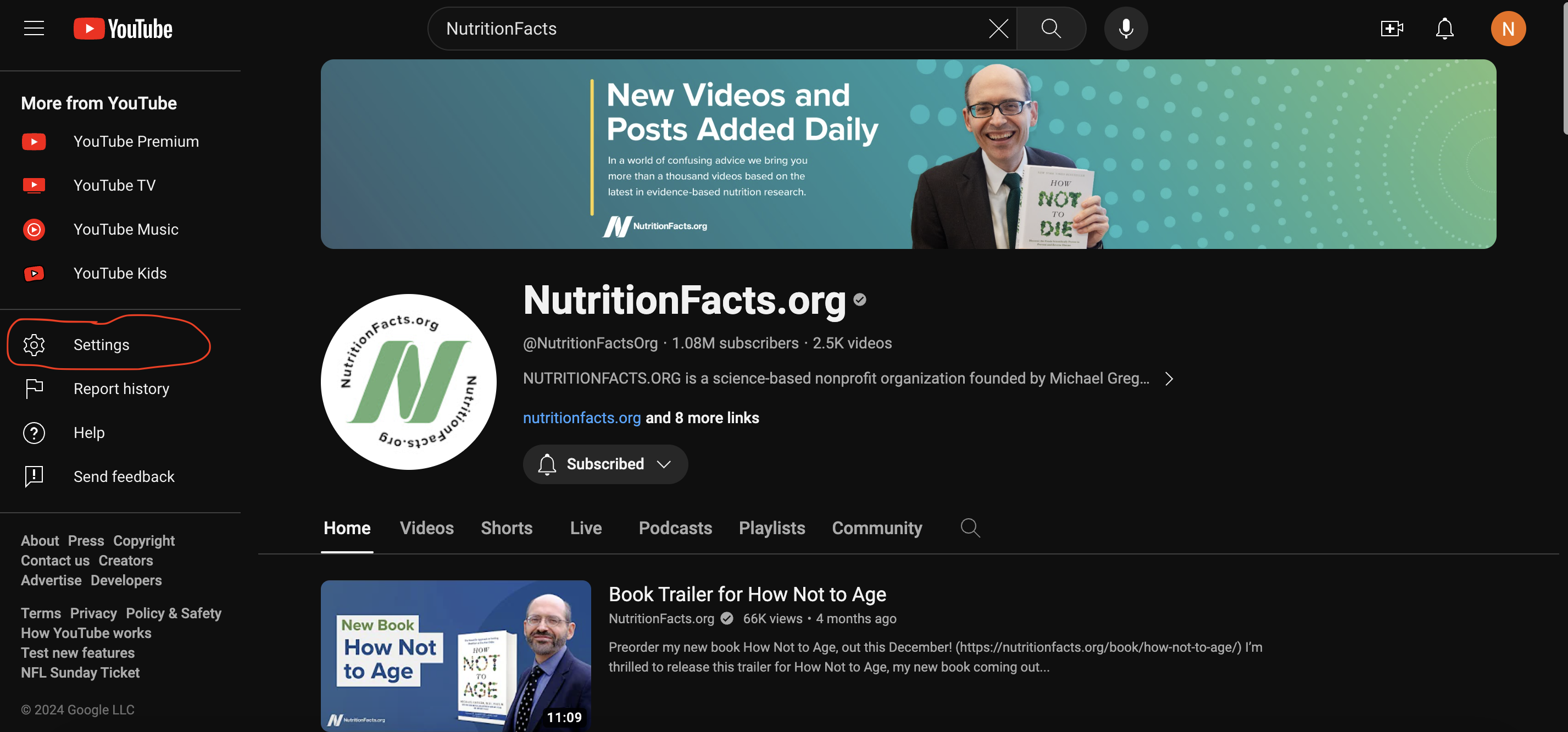 Unsubscribe from YouTube notifications – NutritionFacts.org Support